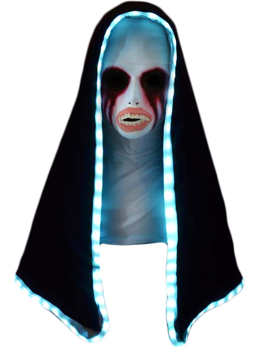 Máscara de monja La Purga con capucha iluminada > Mascaras de Terror ...