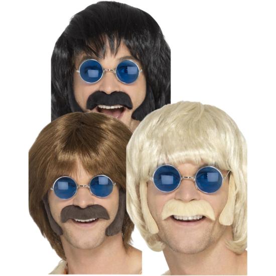 Kit Años 70 Bigote y Patillas Adhesivas > Complementos para Disfraces ...