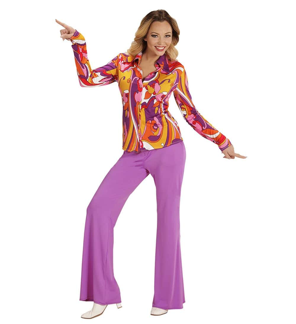 Camisa Mujer de los Años 70 Orchids > Accesorios Textiles para ...